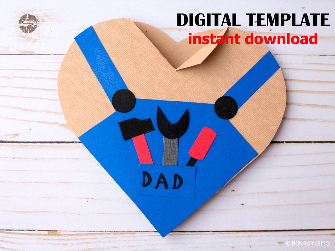 Father's Day Card From Kids/preschoolers, Handy Dad Card, Cute Father's ...