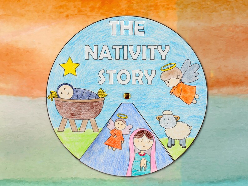 Nativity Story Spinner Craft Printable | Christian Christmas Activity ...
