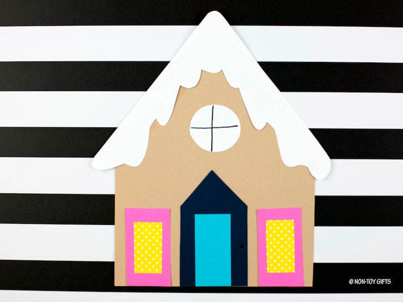 Gingerbread House Craft for Kids, Paper Gingerbread House Printable ...