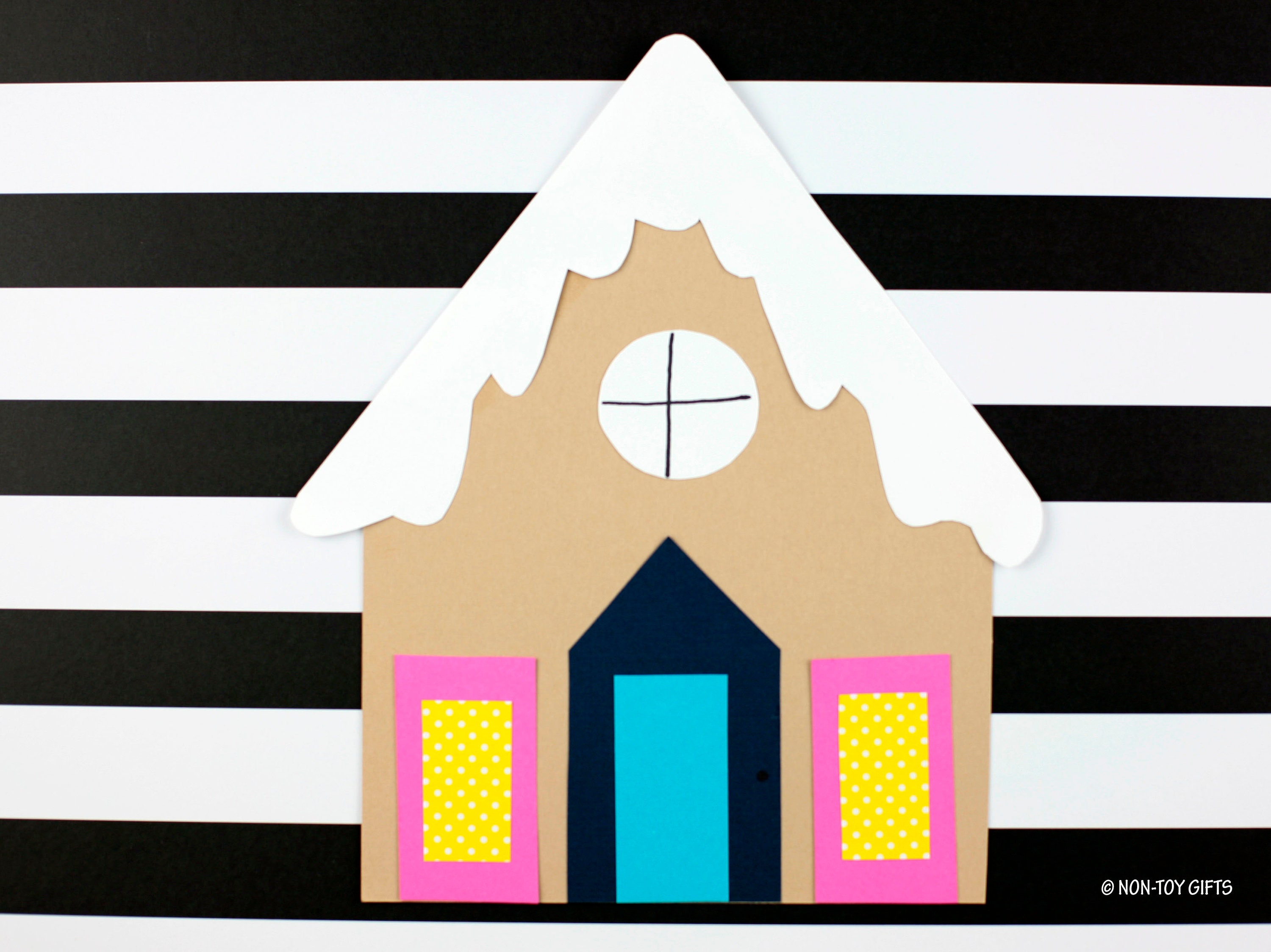 Gingerbread House Craft for Kids, Paper Gingerbread House Printable ...