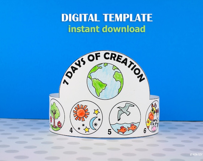 Bible Coloring Pages, Days of Creation, Kids Bible Coloring Book ...