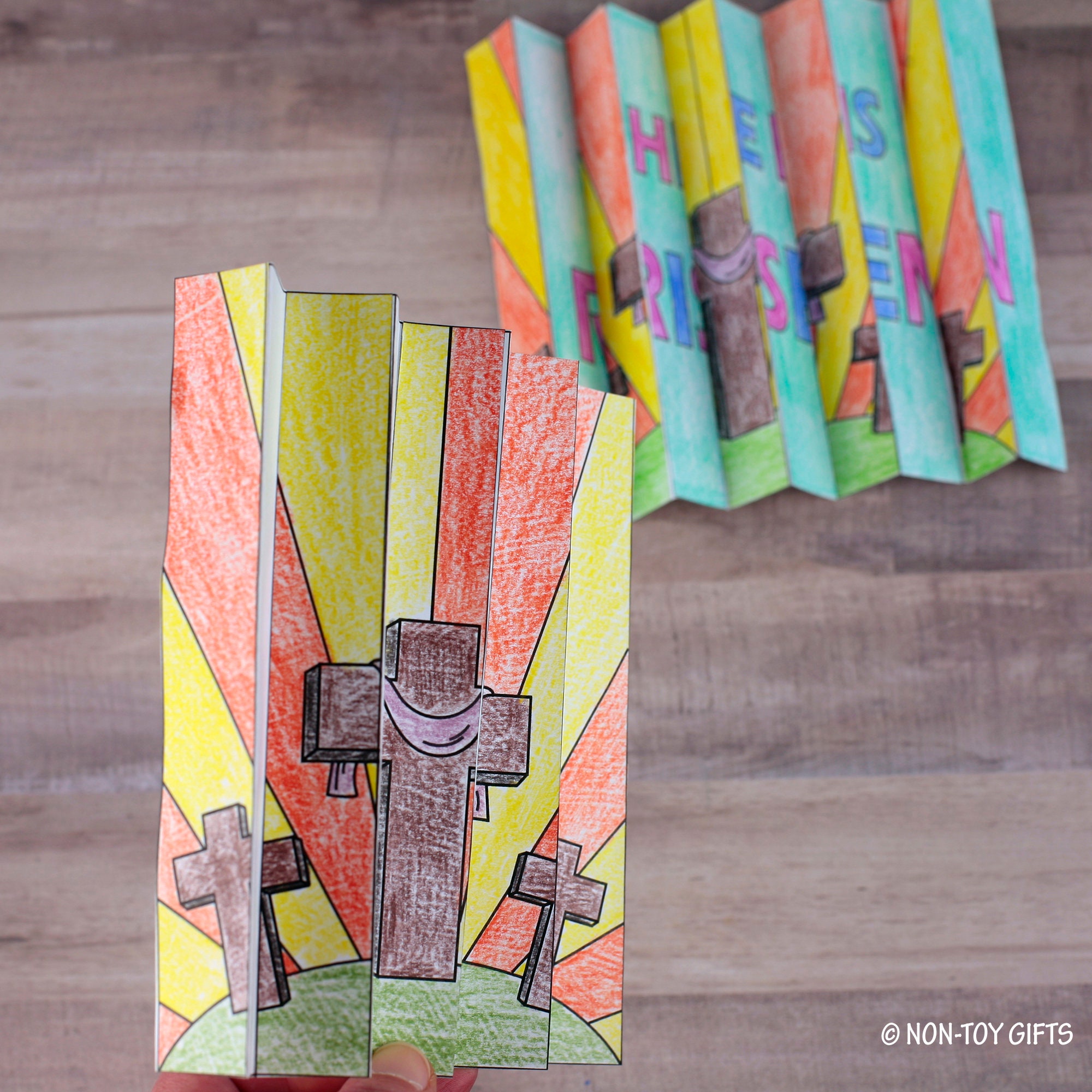 He is Risen Agamograph Craft for Kids, Sunday School Craft, Bible Story ...
