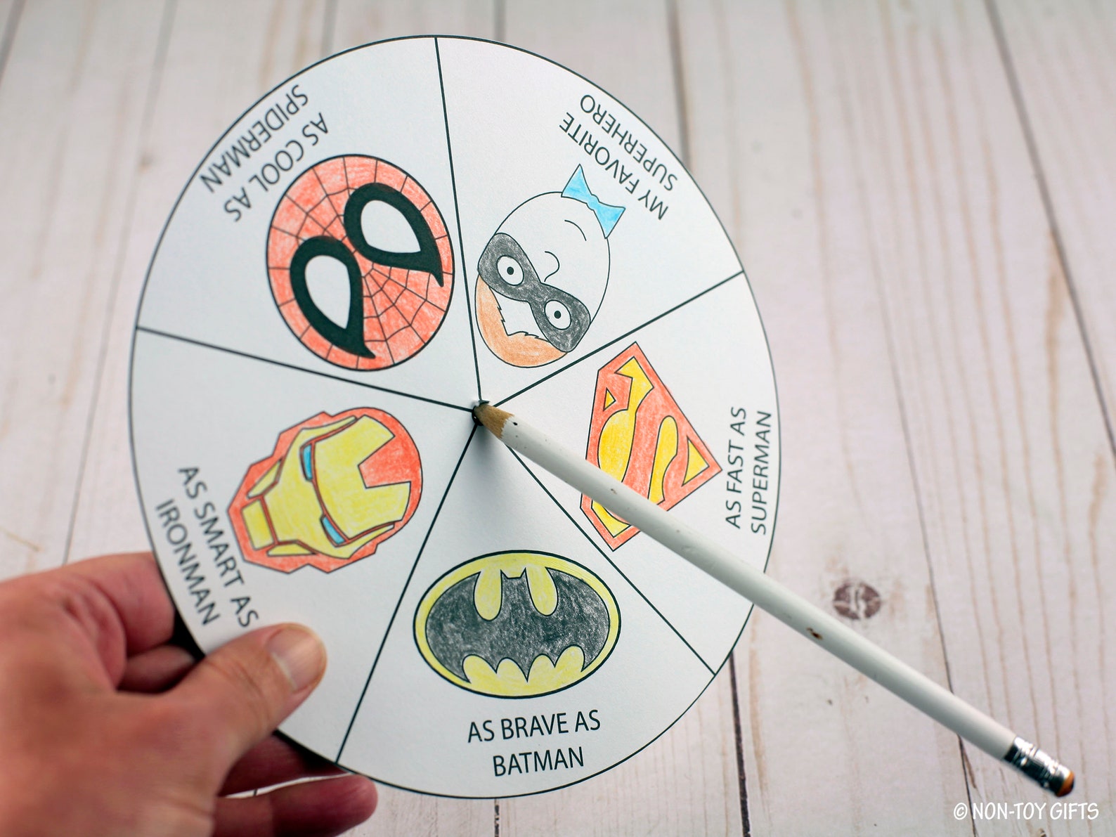 Father's Day Superhero Craft for Kids, Coloring Craft for Toddlers and ...