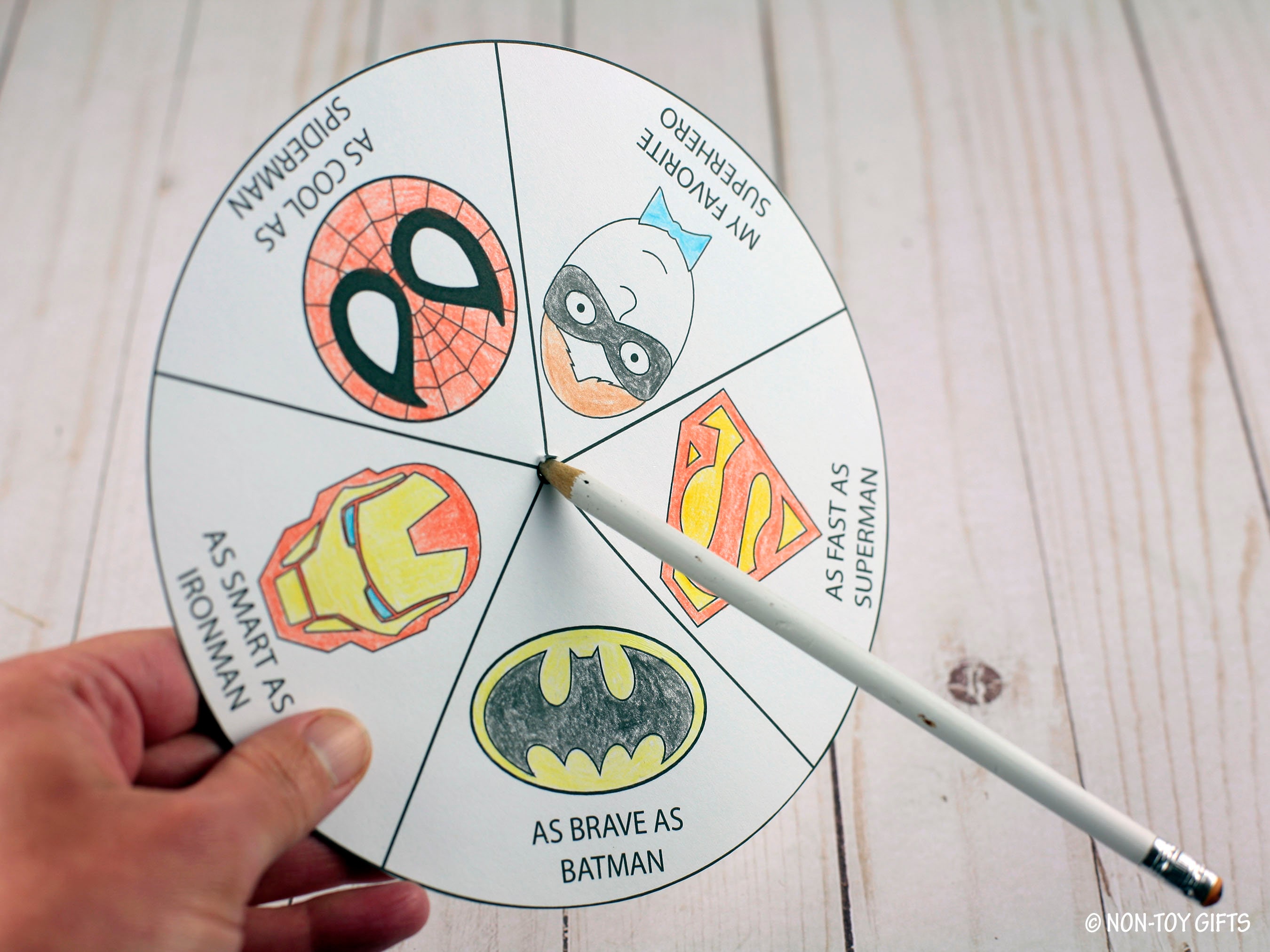 Father's Day Superhero Craft for Kids, Coloring Craft for Toddlers and ...