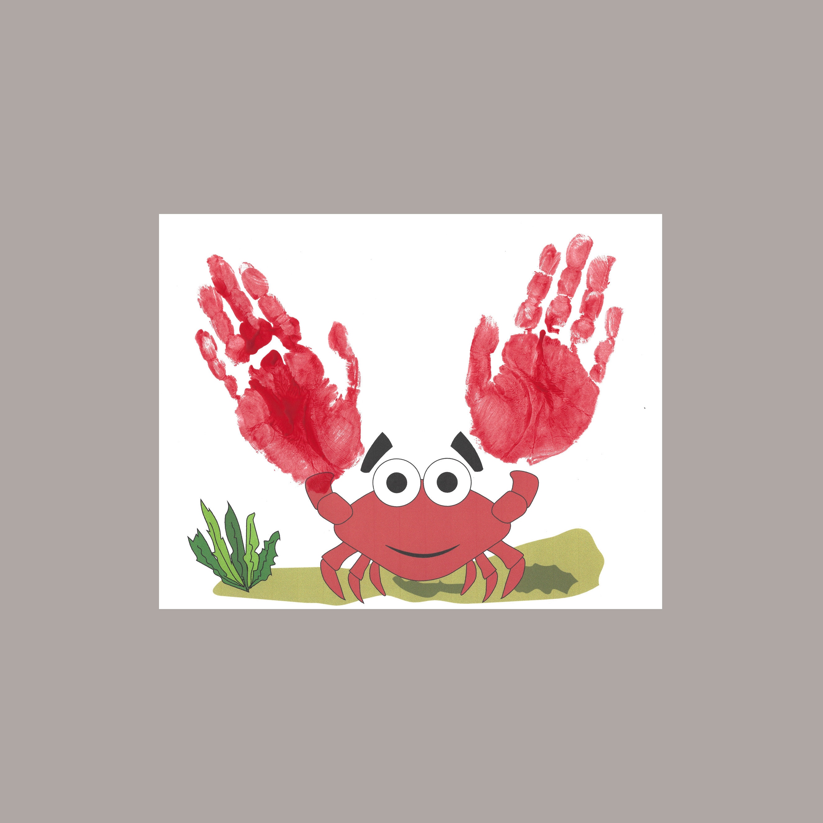 Crab Handprint Craft / DIY Craft Kit / Kids Baby Toddler / Handprint ...