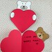 Valentine Bear Heart Cards for Kids Valentine's Day Cards Preschool ...