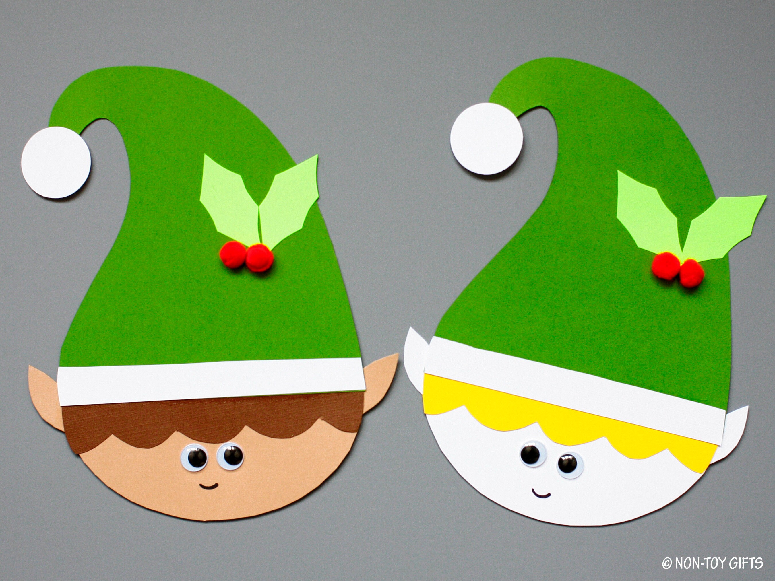 Paper Elf Craft, Christmas Elf Printable Template, Holiday School Craft ...