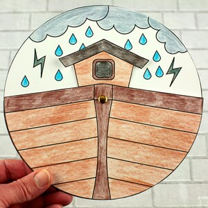 Noah’s Ark Spinner Craft – Bible Story Printable for Kids | Sunday ...