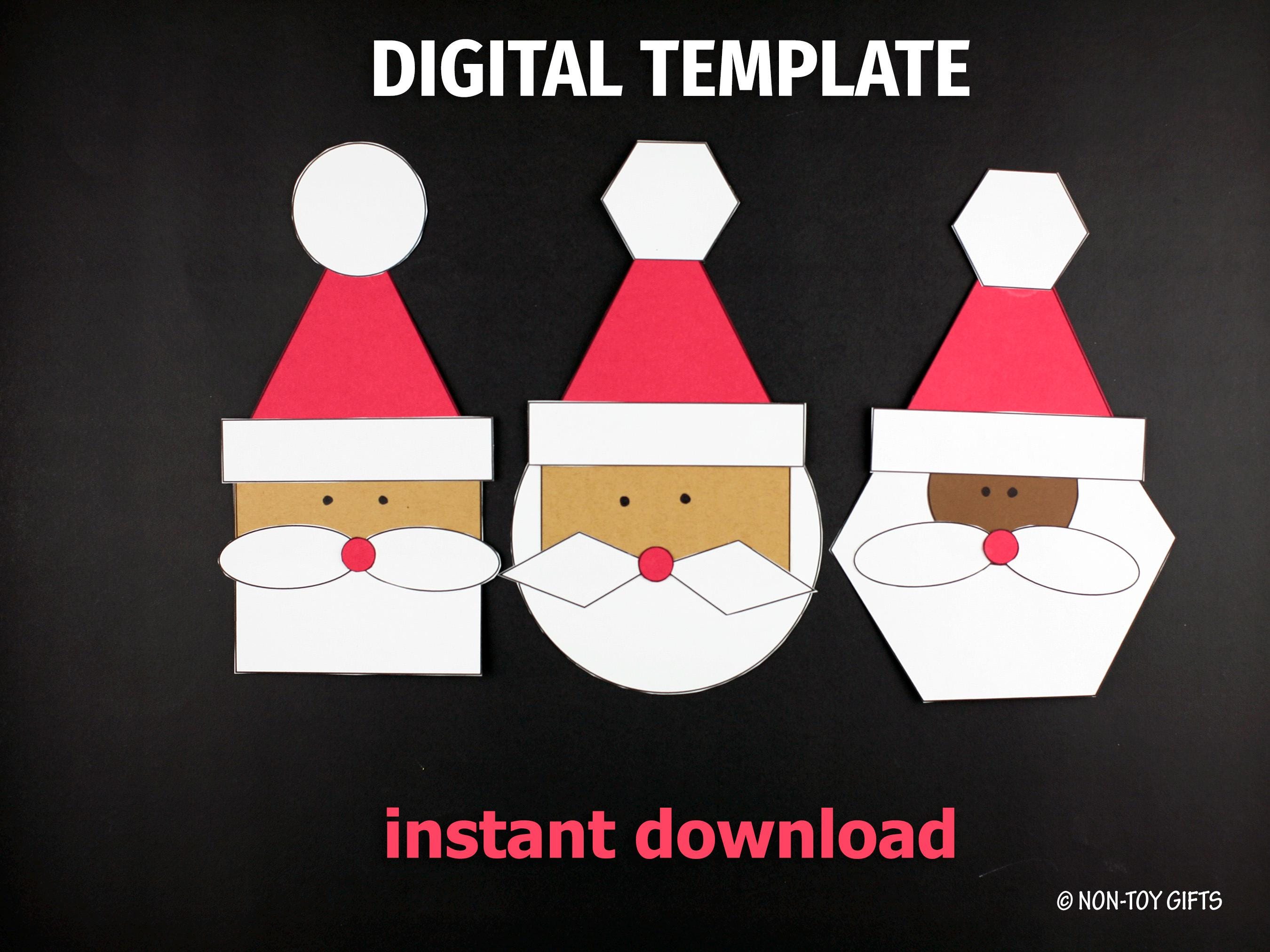 Santa Craft for Kids, Shape Santa Craft, Christmas Preschool Craft ...