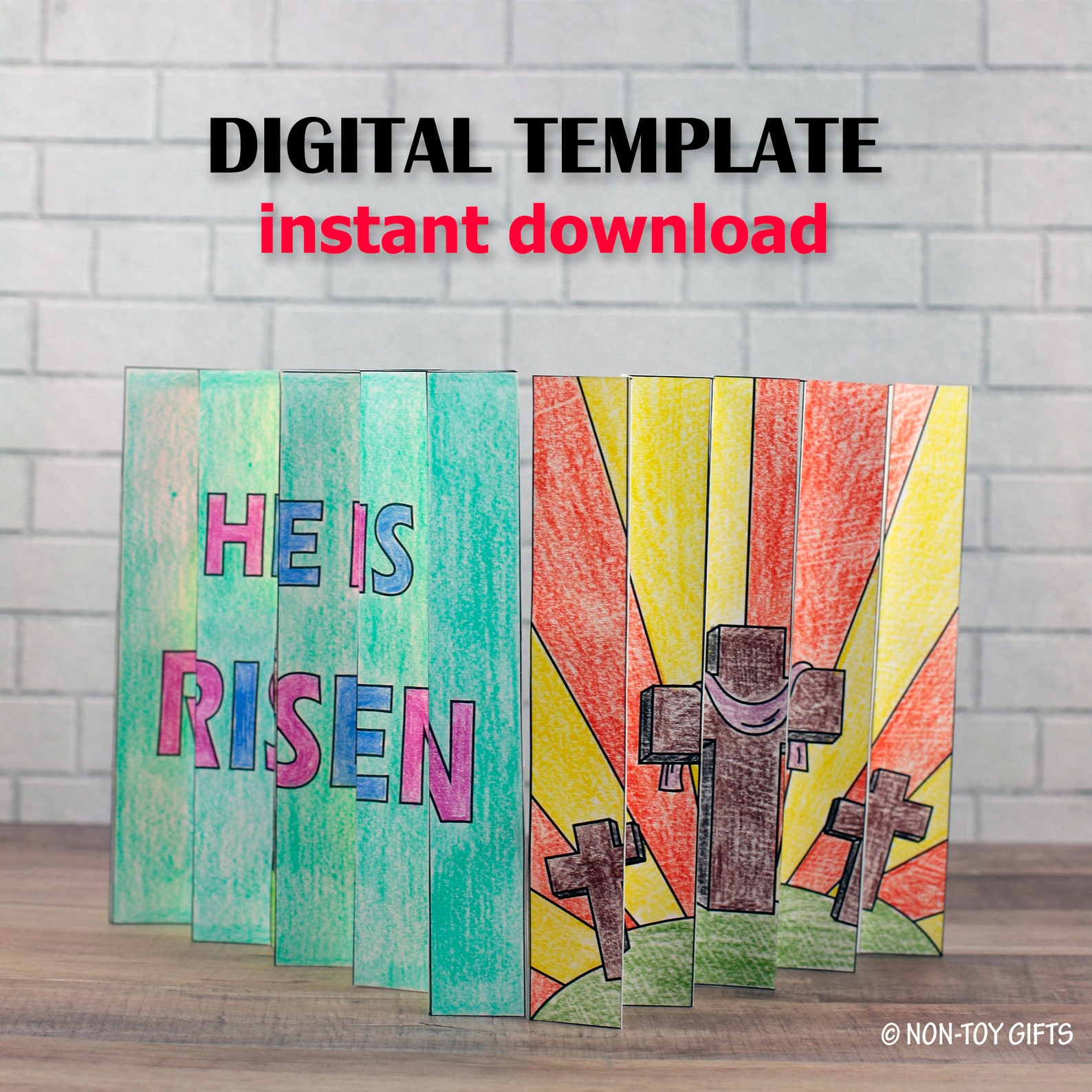 He is Risen Agamograph Craft for Kids, Sunday School Craft, Bible Story ...