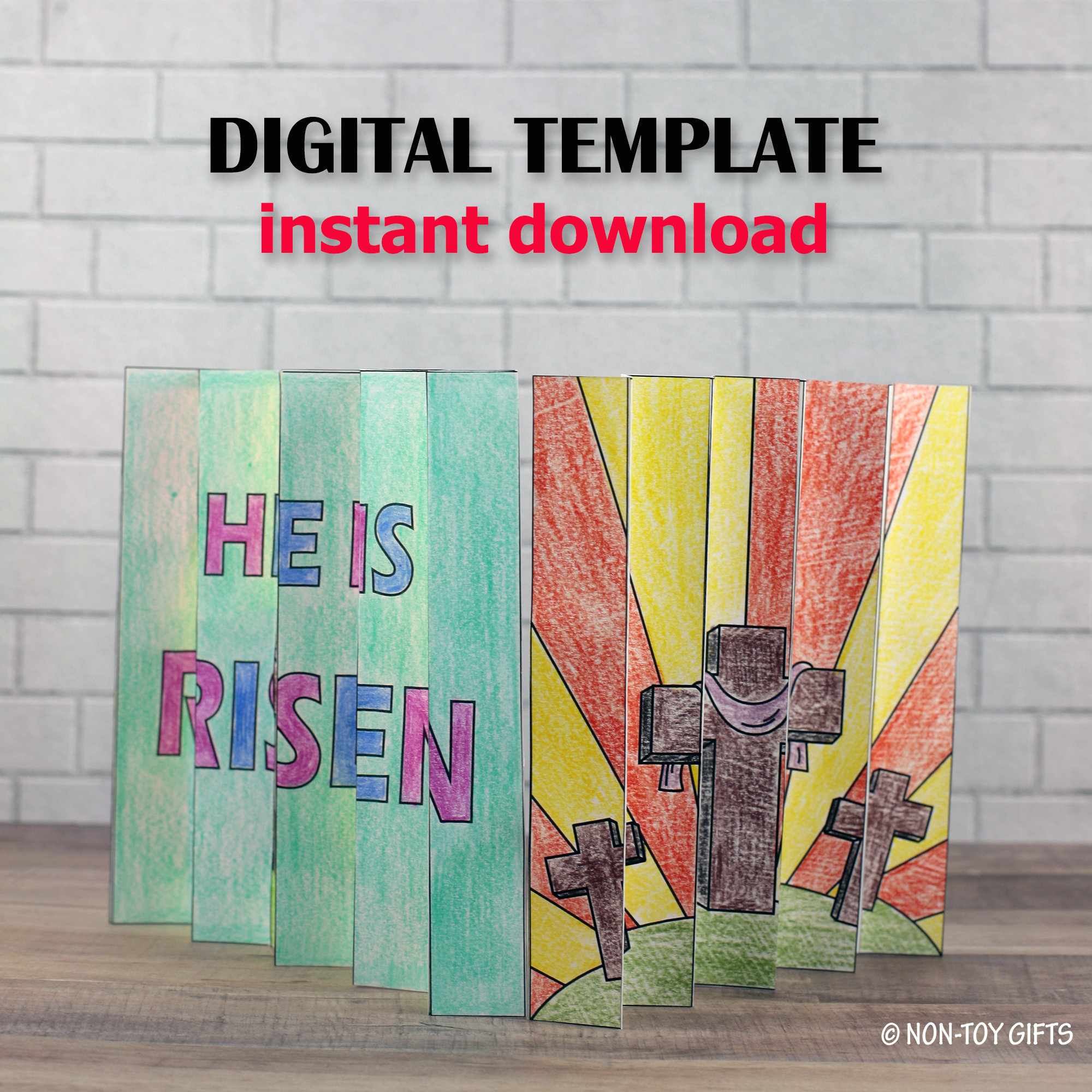 He is Risen Agamograph Craft for Kids, Sunday School Craft, Bible Story ...