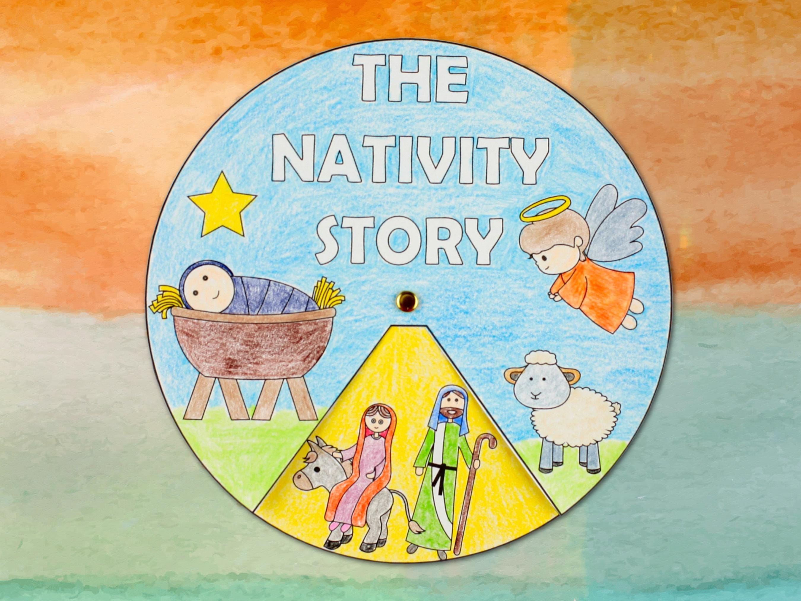 Nativity Story Spinner Craft Printable | Christian Christmas Activity ...