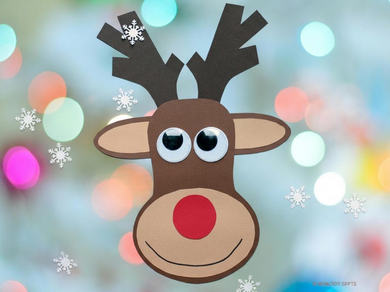Christmas Reindeer Craft Printable for Kids | Easy Holiday Classroom ...