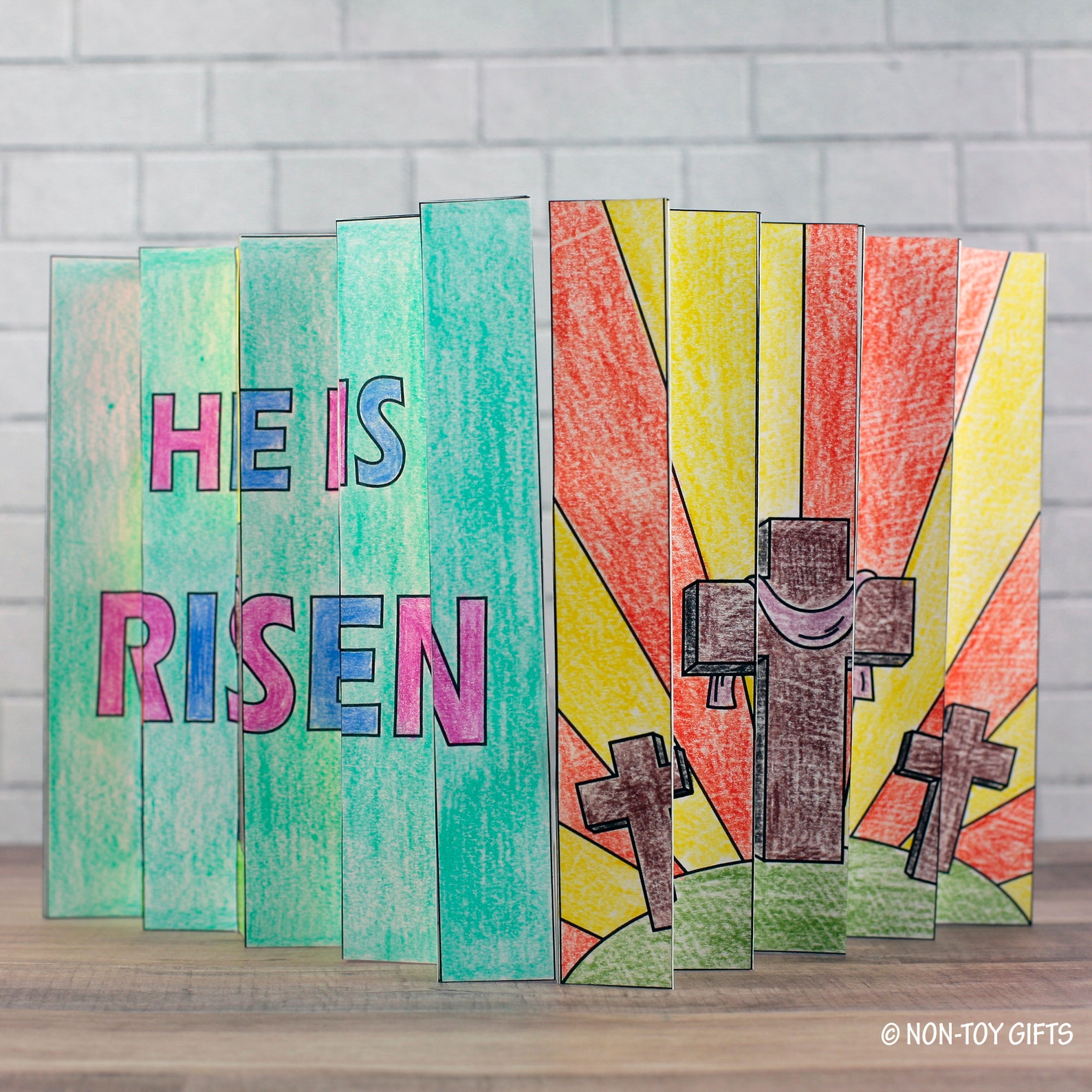 He is Risen Agamograph Craft for Kids, Sunday School Craft, Bible Story ...