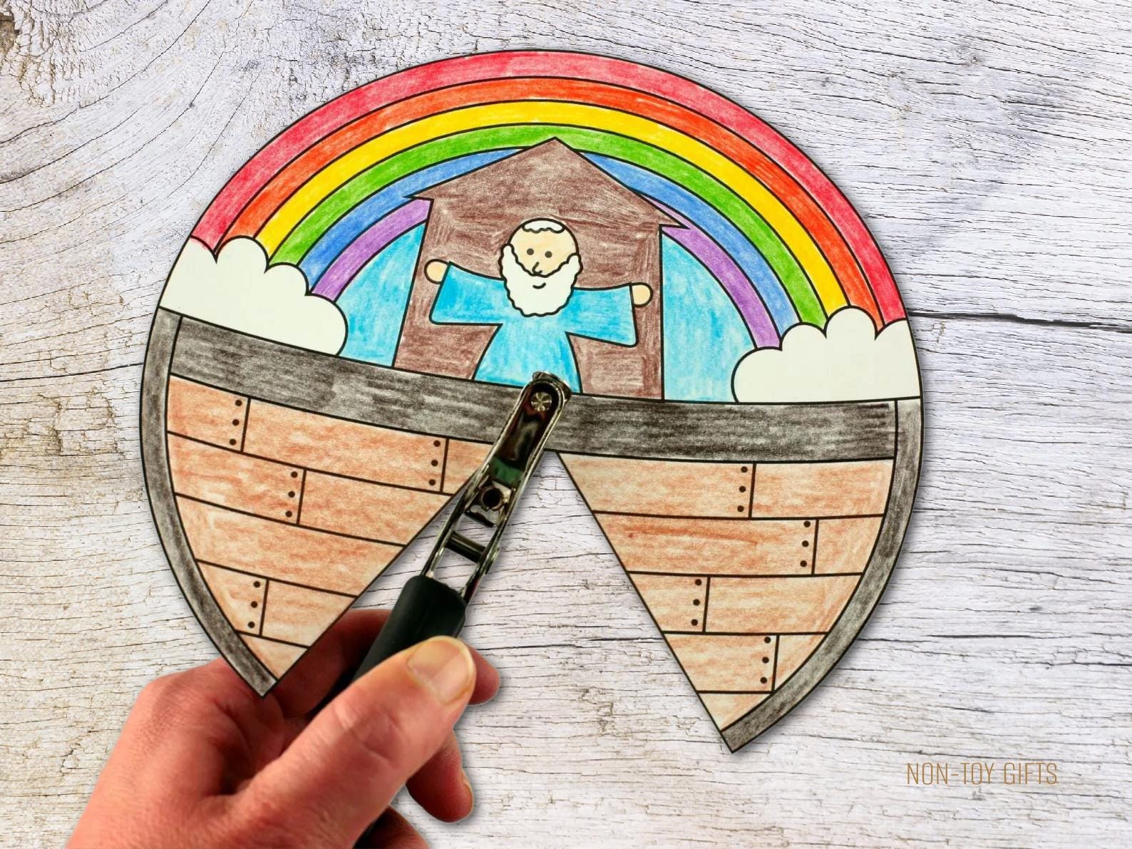 Noah’s Ark Spinner Craft Printable | Sunday School Bible Activity ...