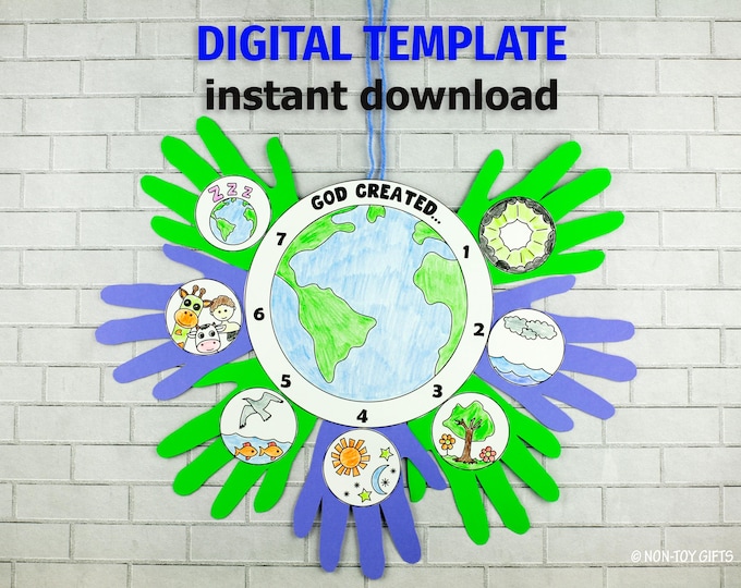 7 Days Creation Wheel Bible Craft Sunday School for Christian Kids ...