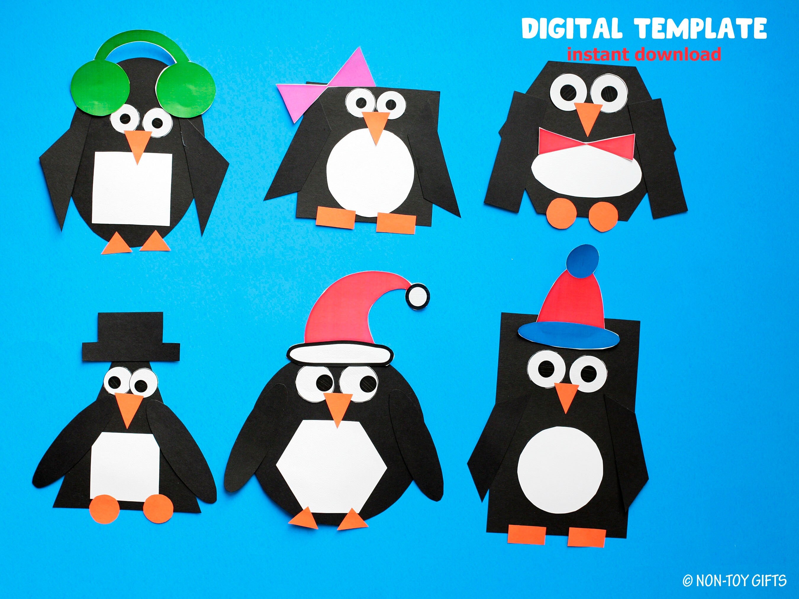 Penguin Craft For Kids Shape Penguin Craft Winter Preschool Craft