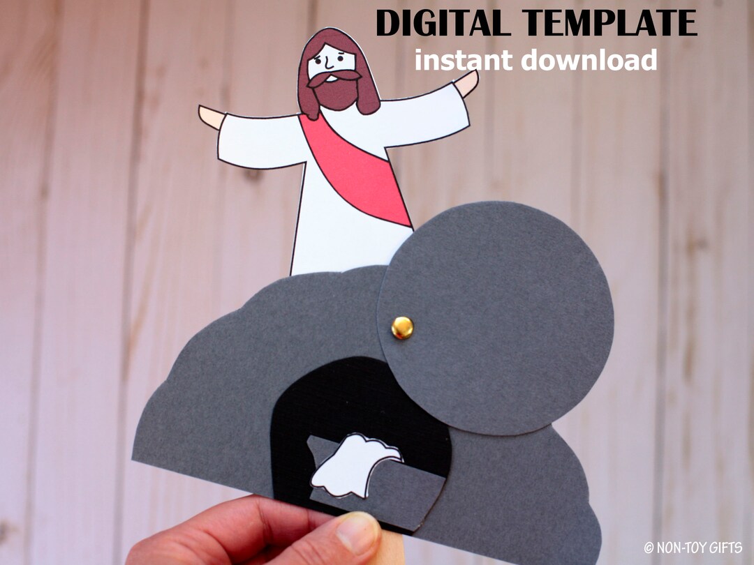 He is Risen Craft for Kids, Easter Sunday School Activity, Jesus ...