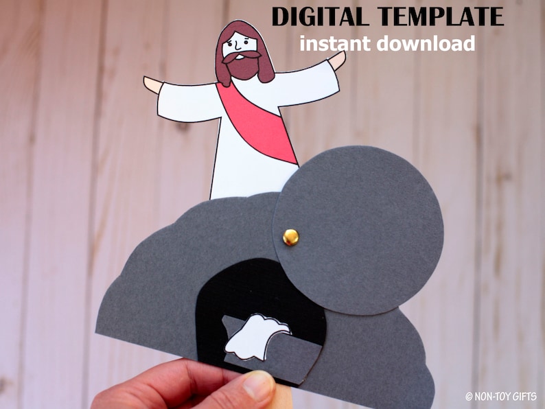 He is Risen Craft for Kids, Easter Sunday School Craft, Bible Story ...