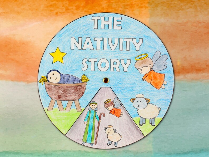 Nativity Story Spinner Craft Printable | Christian Christmas Activity ...