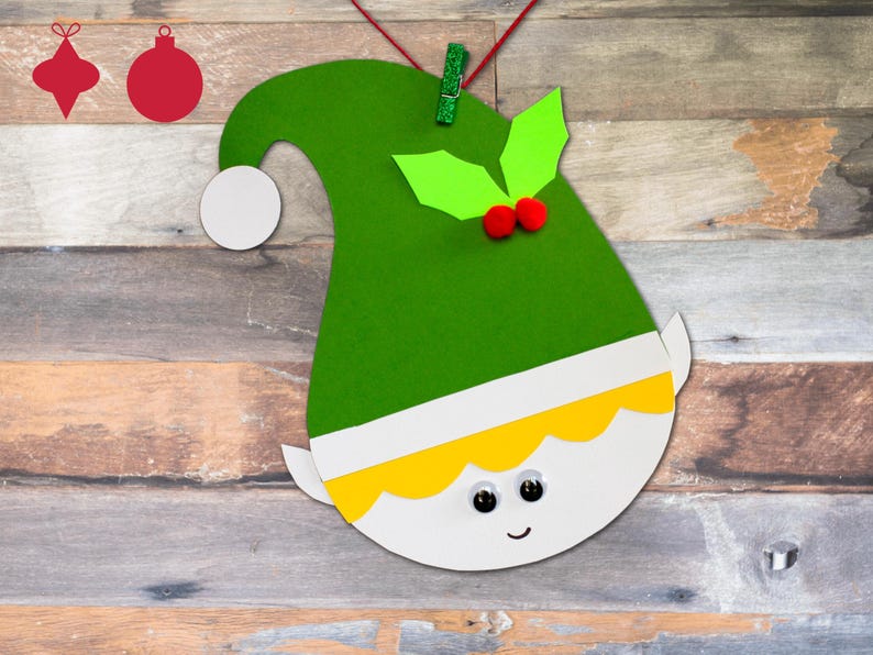 Christmas Elf Paper Craft Printable for Kids | Easy Preschool ...
