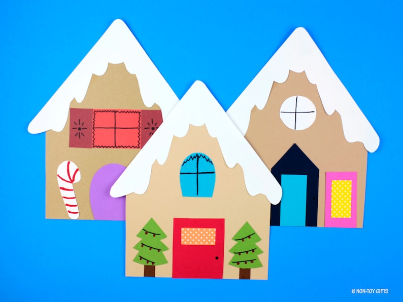 Gingerbread House Craft for Kids, Paper Gingerbread House Printable ...