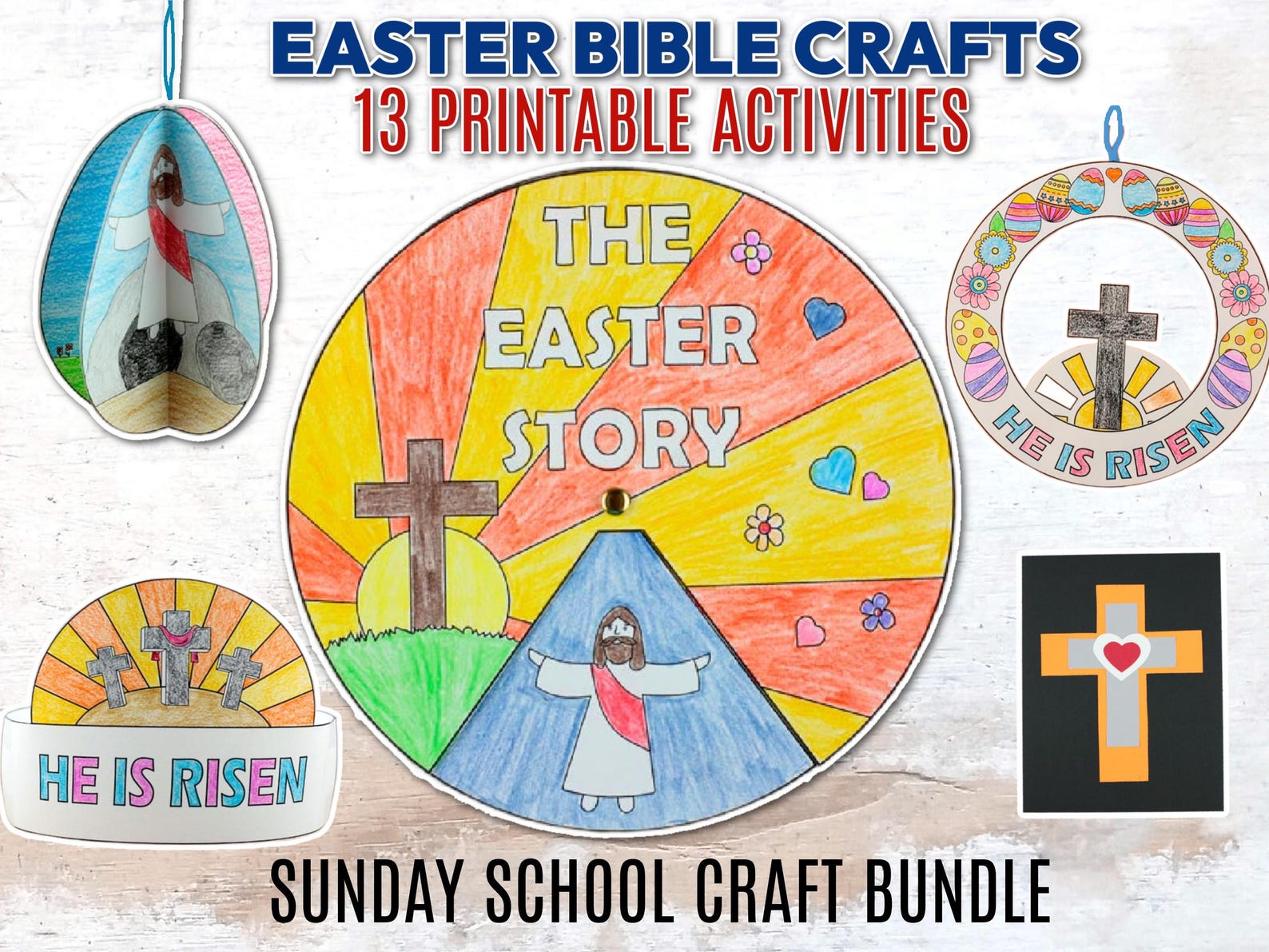 Easter Bible Craft Bundle – Christian Easter Crafts for Kids, 13 ...