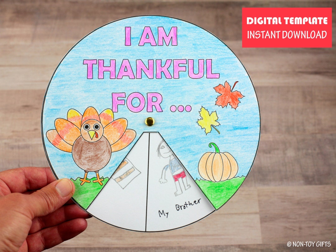 I Am Thankful for Printable, Thankful Template Craft for Kids ...