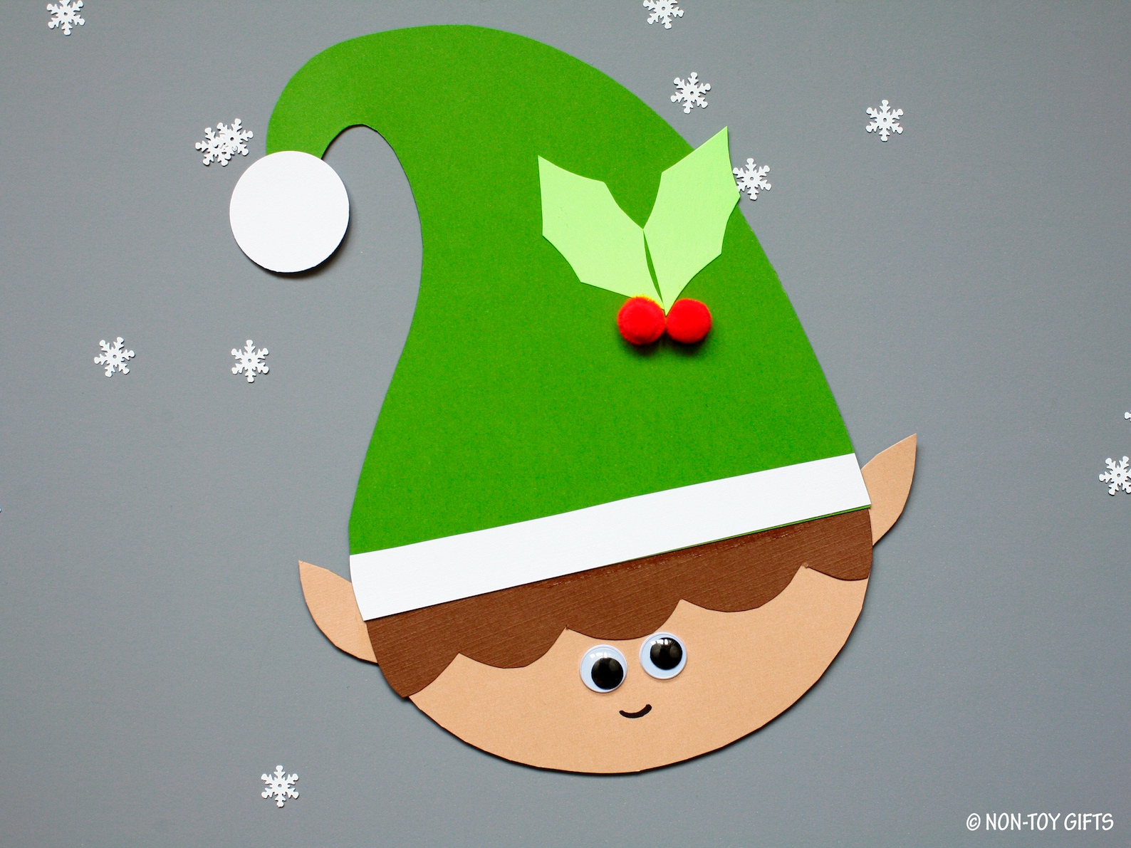 Paper Elf Craft, Christmas Elf Printable Template, Holiday School Craft ...