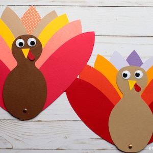 Turkey Craft for Kids, Thanksgiving Paper Craft Activity, Printable ...
