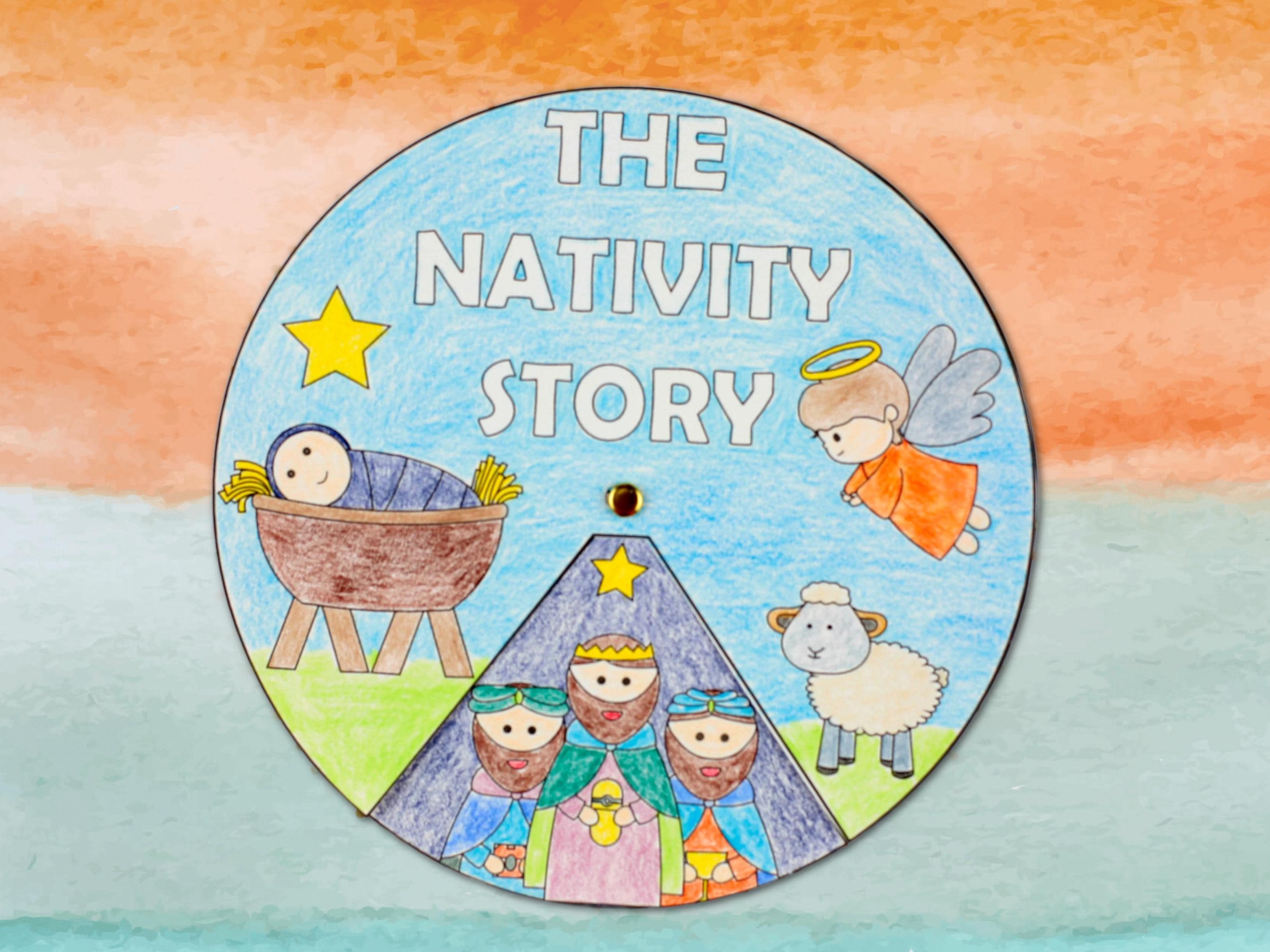 Nativity Story Spinner Craft Printable | Christian Christmas Activity ...