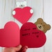 Valentine Bear Heart Cards for Kids Valentine's Day Cards Preschool ...