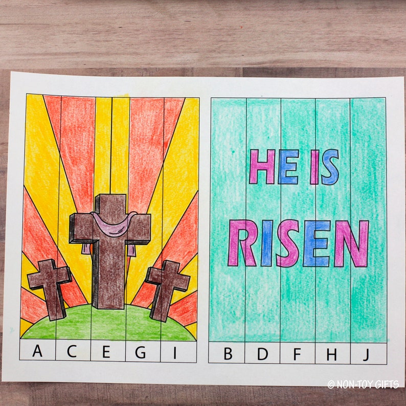 He is Risen Agamograph Craft for Kids, Sunday School Craft, Bible Story ...