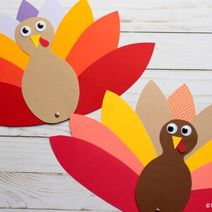 Turkey Craft for Kids, Thanksgiving Paper Craft Activity, Printable ...