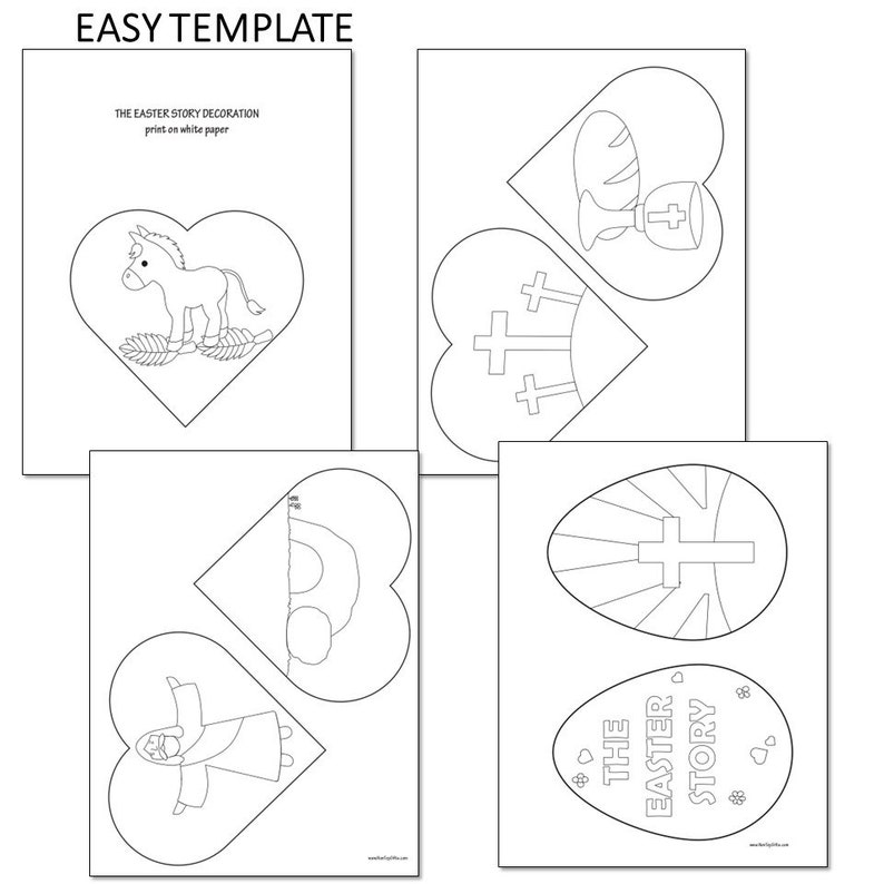 The Easter Story 3D Decoration, Sunday School Craft for Kids, Bible ...