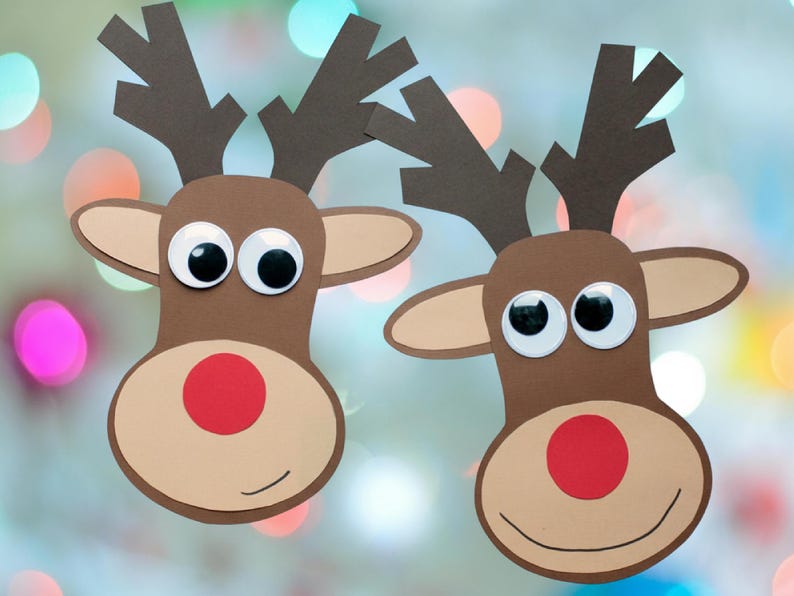 Christmas Reindeer Craft Printable for Kids | Easy Holiday Classroom ...