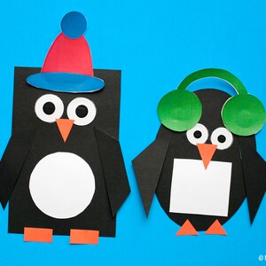 Penguin Craft for Kids, Shape Penguin Craft, Winter Preschool Craft ...