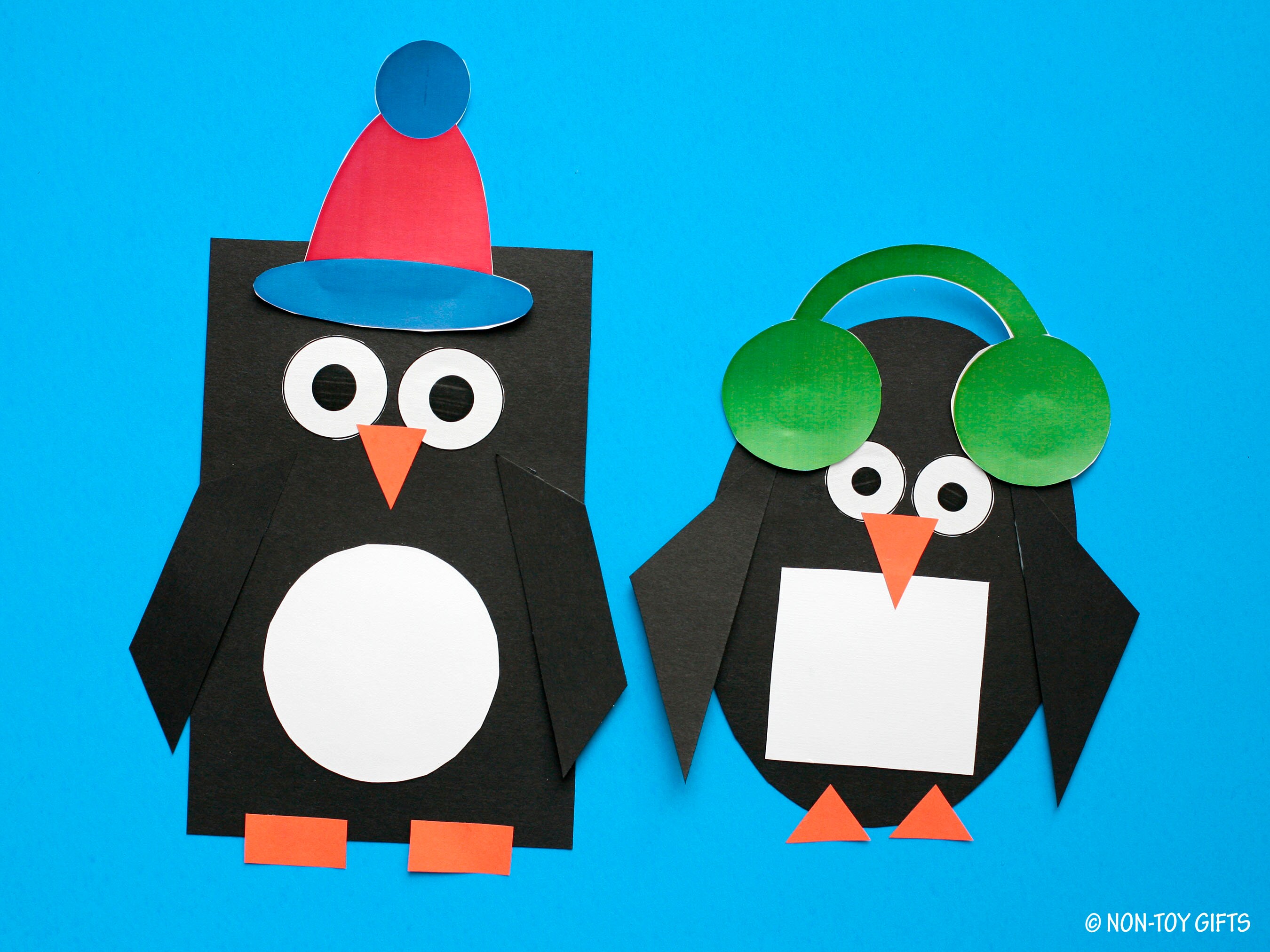 Penguin Craft for Kids, Shape Penguin Craft, Winter Preschool Craft ...