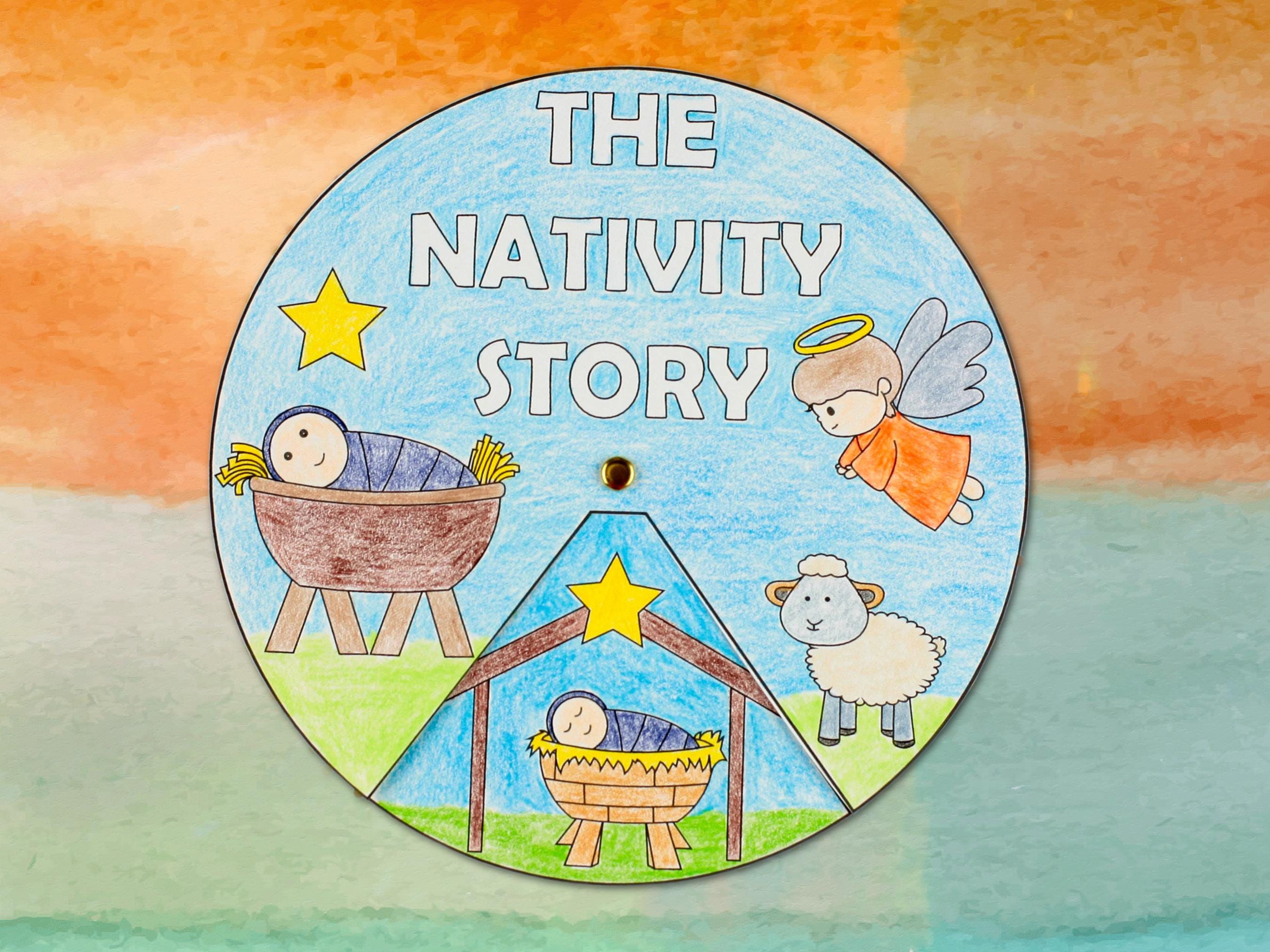 Nativity Story Spinner Craft Printable | Christian Christmas Activity ...