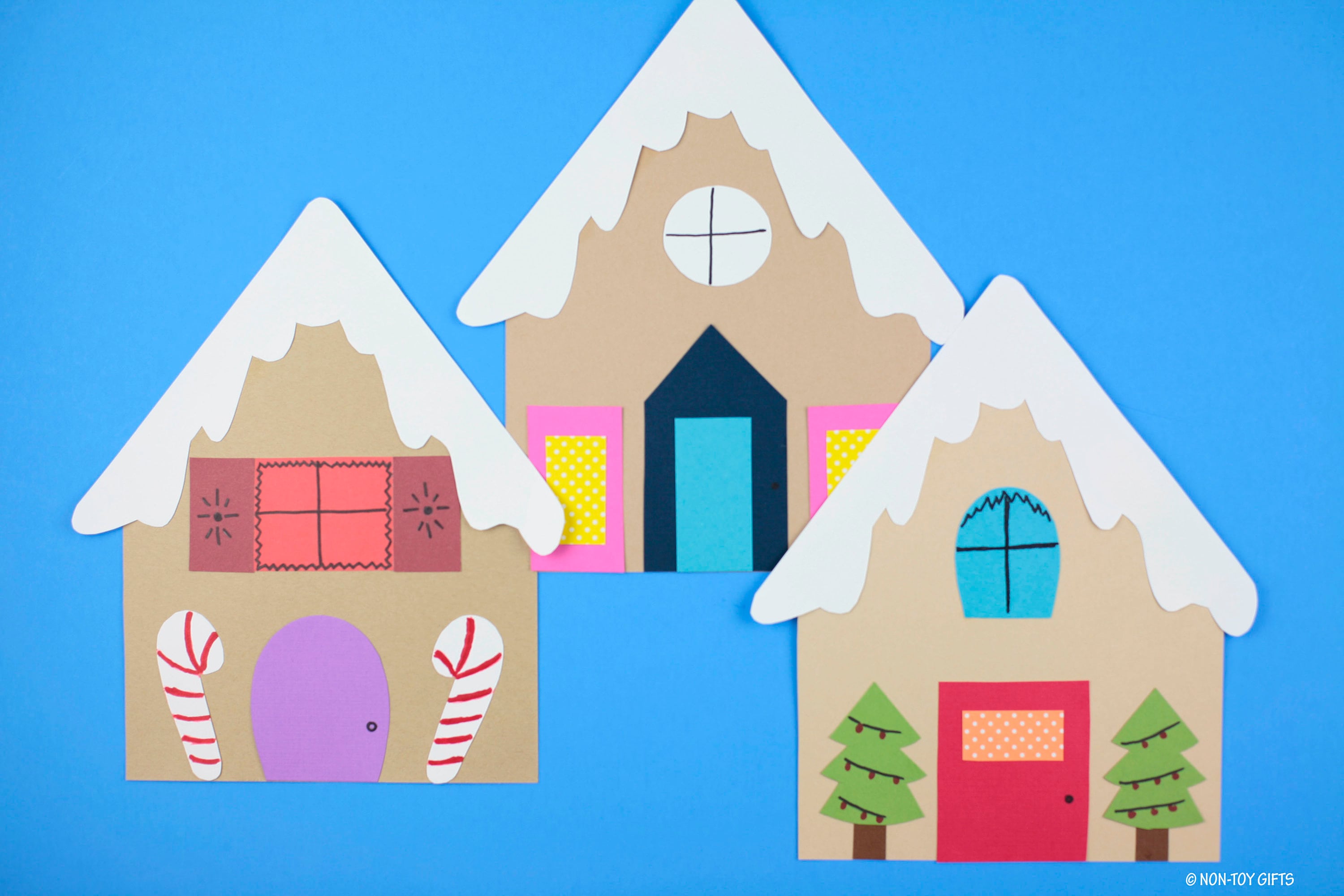 Gingerbread House Craft for Kids, Paper Gingerbread House Printable ...