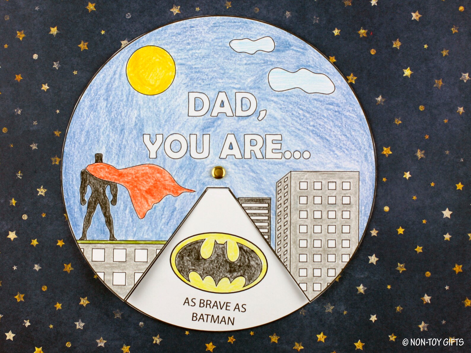 Father's Day Superhero Craft for Kids, Coloring Craft for Toddlers and ...