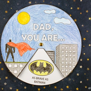 Father's Day Superhero Craft for Kids, Coloring Craft for Toddlers and ...