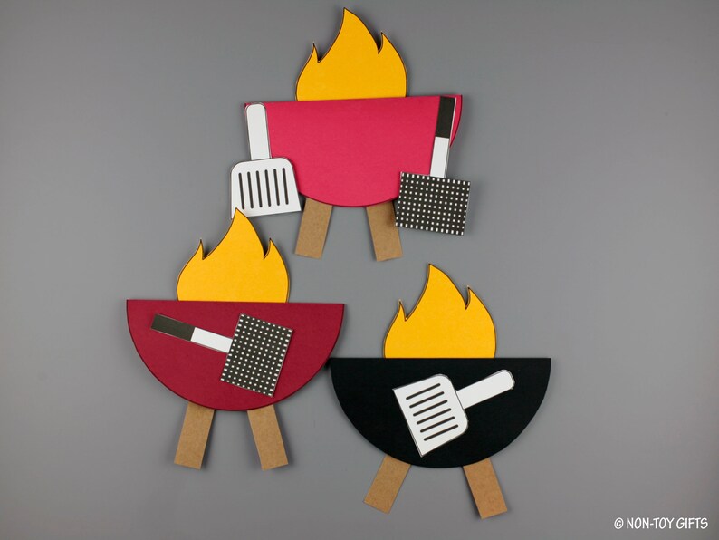 Father's Day Card From Kids/preschoolers, King of the Grill Card for ...