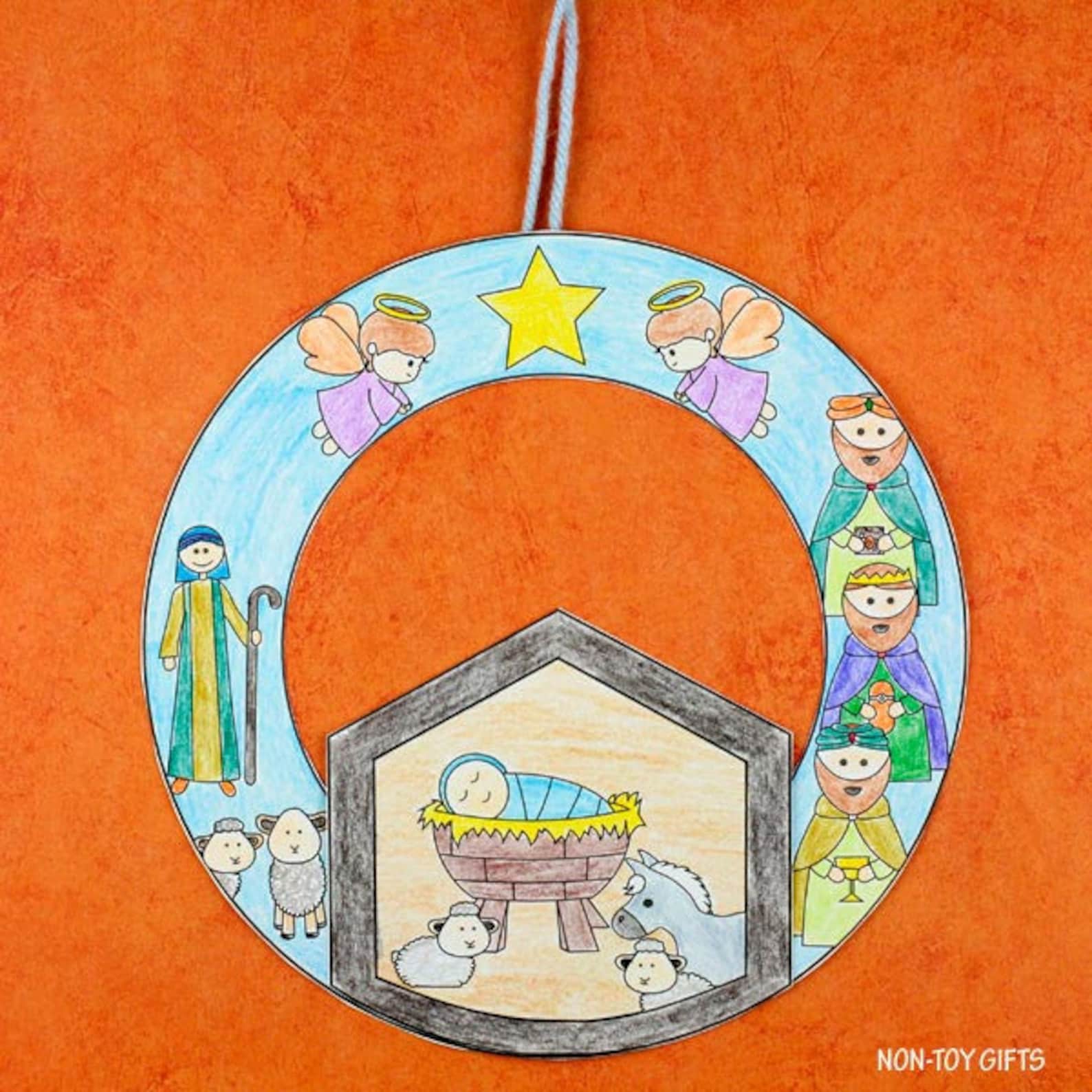 9 Christmas Nativity Crafts for Kids Sunday School Craft Printable ...