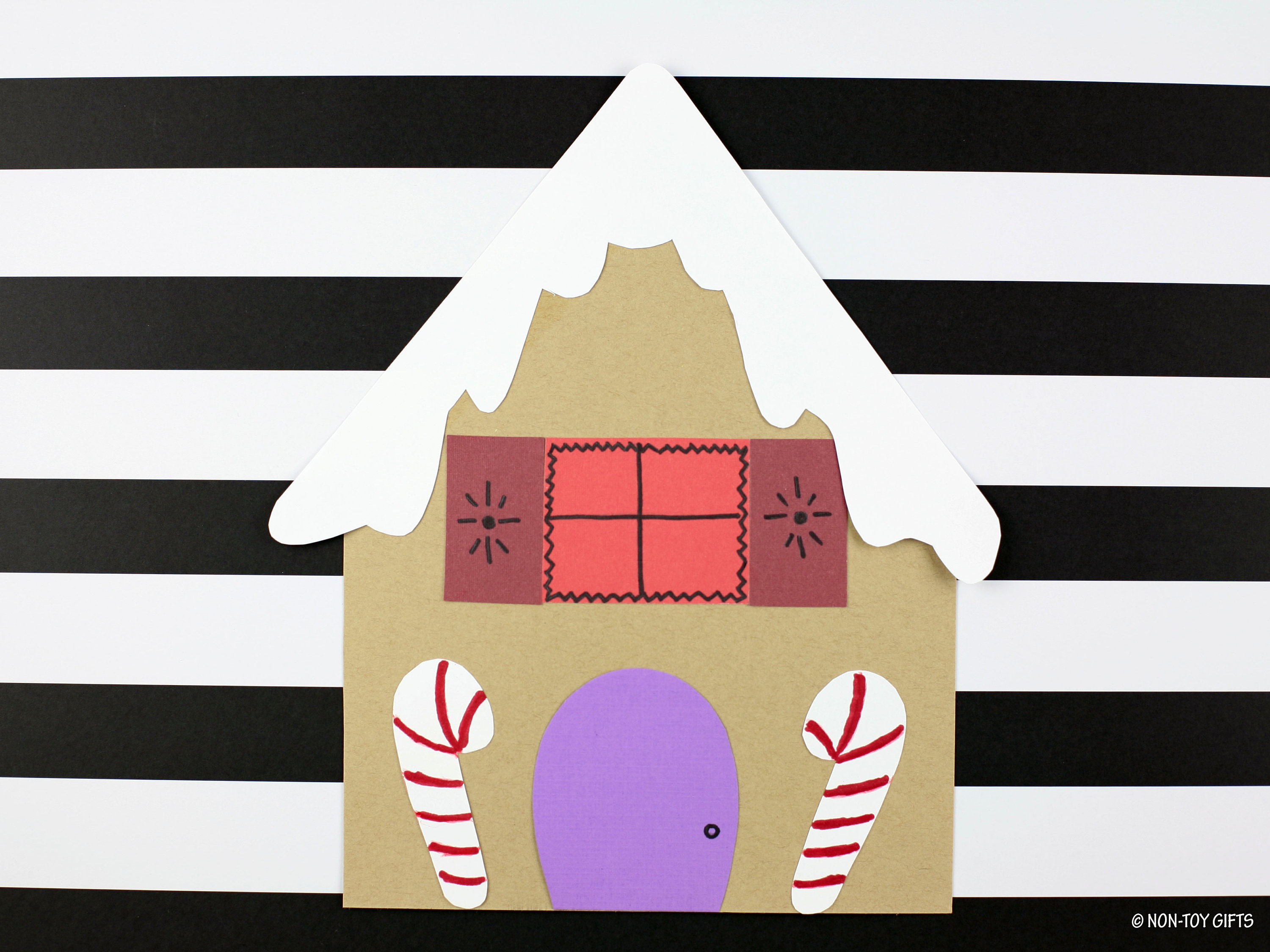 Gingerbread House Craft for Kids, Paper Gingerbread House Printable ...