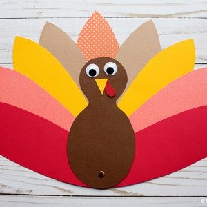 Turkey Craft for Kids, Thanksgiving Paper Craft Activity, Printable ...