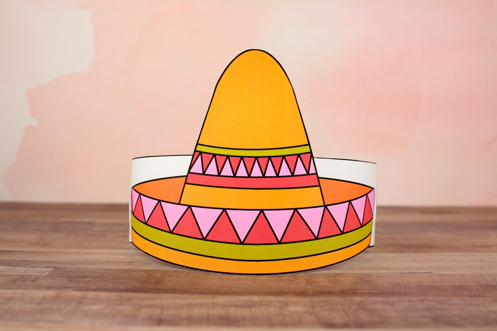 Cinco De Mayo Sombrero Paper Hat Craft Printable | Fiesta Headband ...
