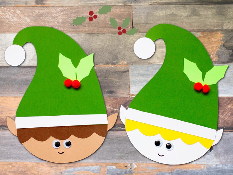 Christmas Elf Paper Craft Printable for Kids | Easy Preschool ...