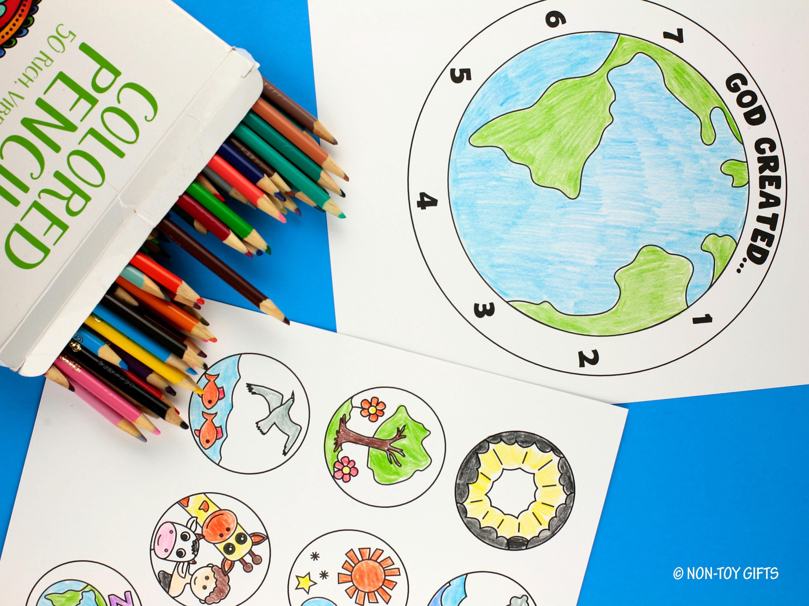 Creation Story Handprint Craft Printable | 7 Days of Creation Bible ...