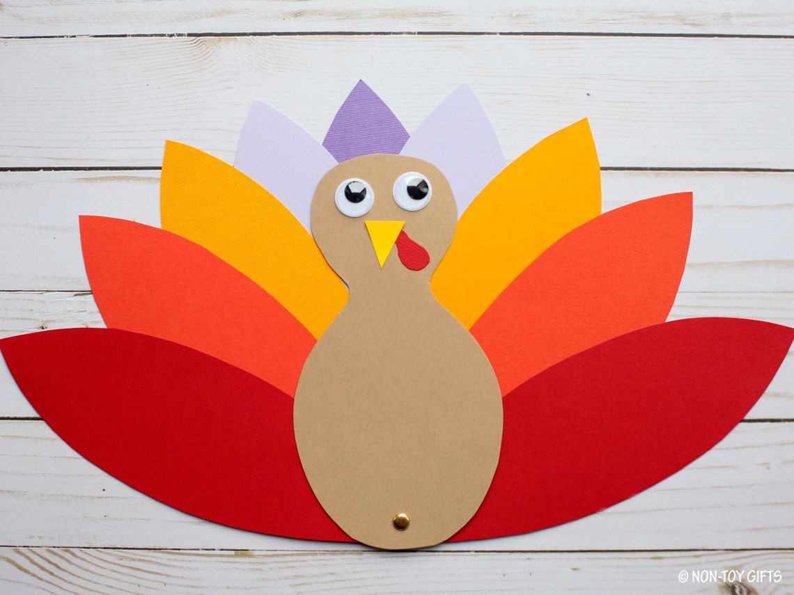 Turkey Craft for Kids, Thanksgiving Paper Craft Activity, Printable ...